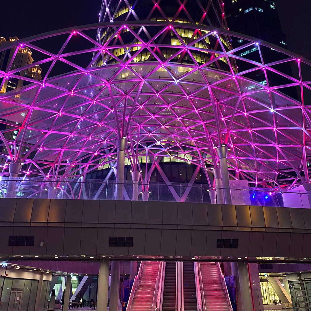 Tornado Dune Plaza façade lighting